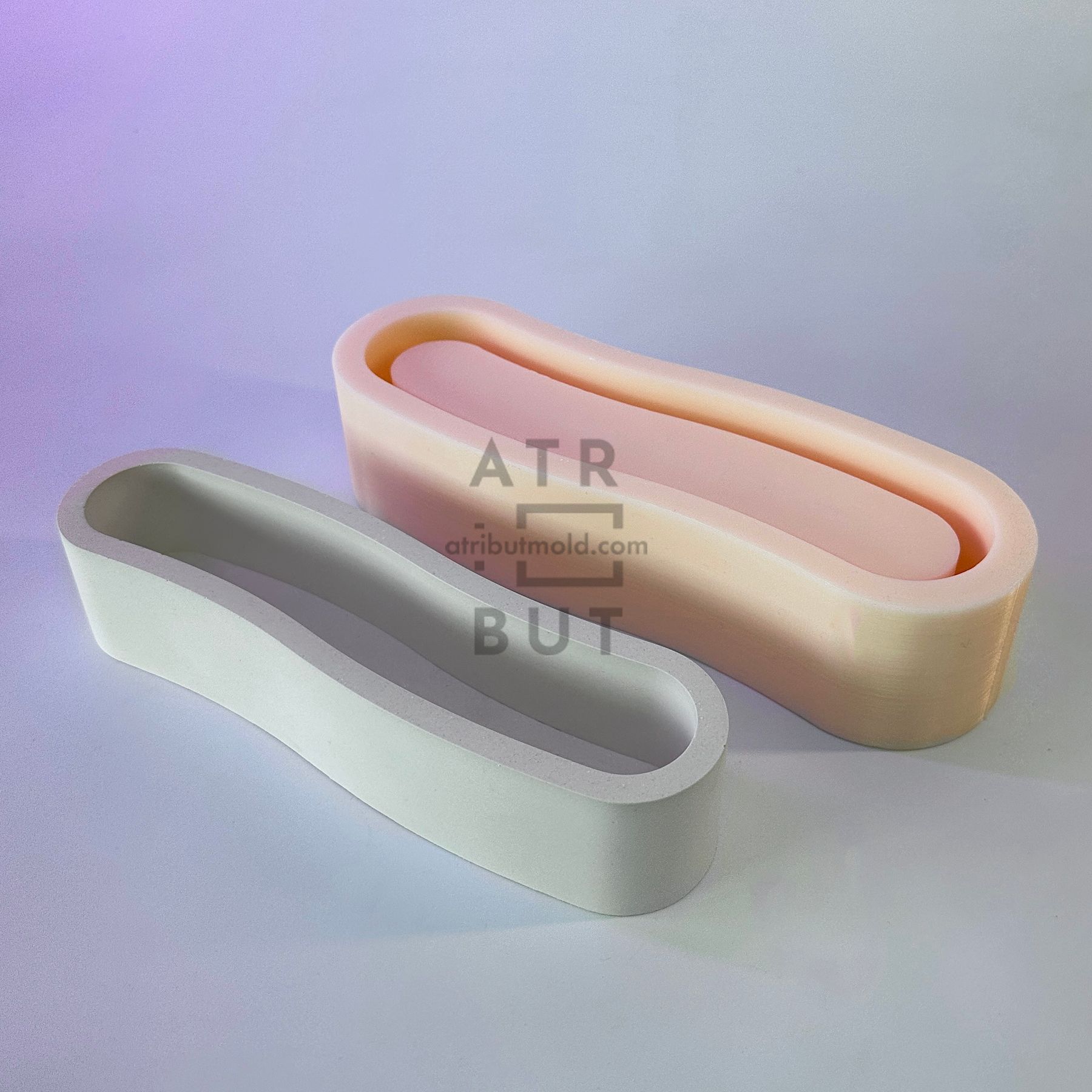 Silicone mold for gypsum and concrete planters Wave - AtributMold