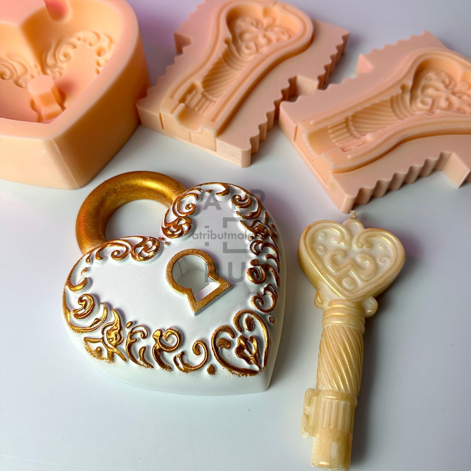 Set of silicone molds Lock and Key buy at the best price in the online ...